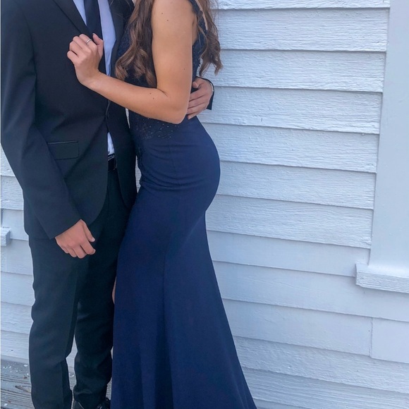 Dresses | Navy Blue Prom Dress | Poshmark